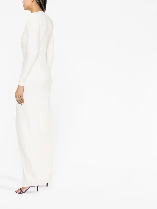 Alexandre Vauthier Plunge-neck Draped Gown