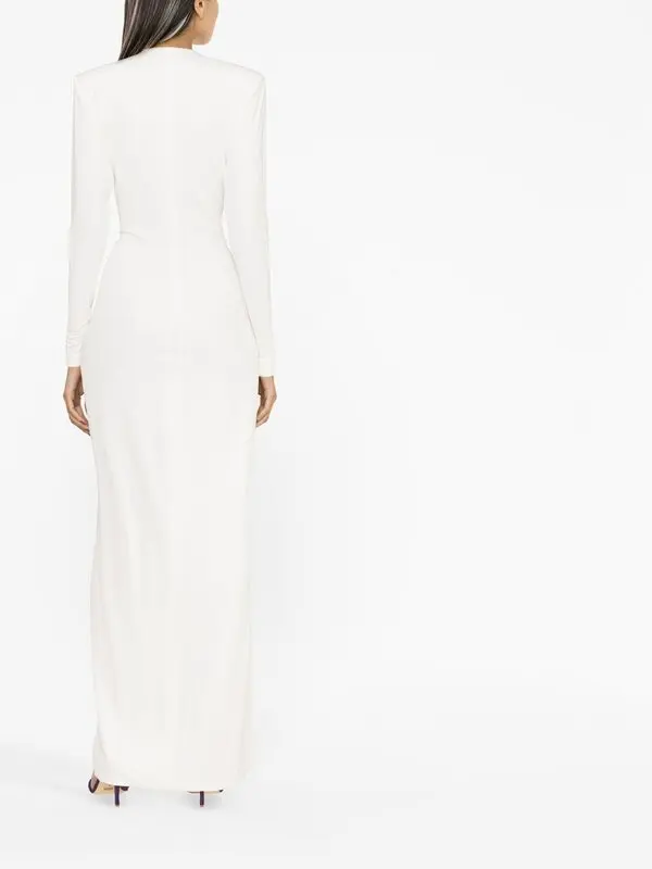 Alexandre Vauthier Plunge-neck Draped Gown