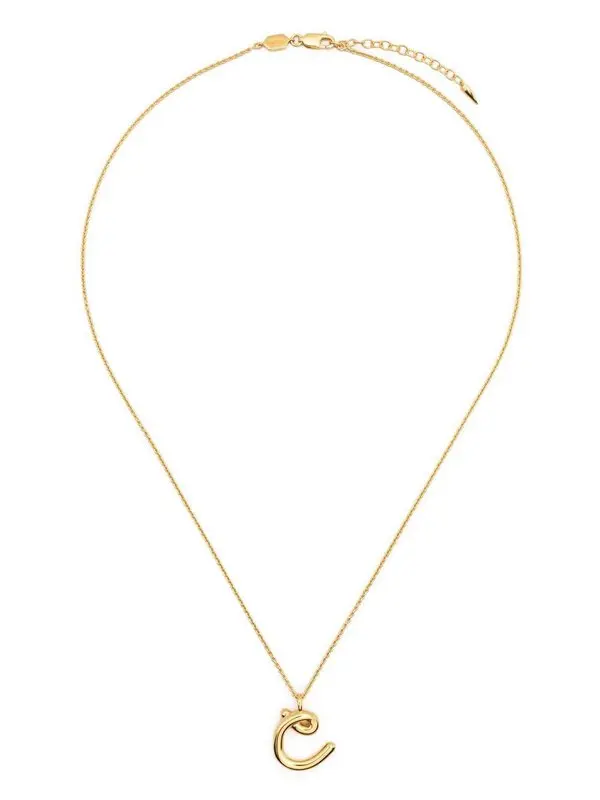MISSOMA Curly Molten Initial Pendant Necklace - Gold