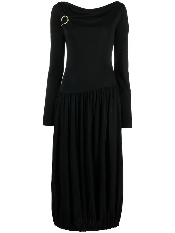LANVIN Long-sleeve Asymmetric Midi Dress