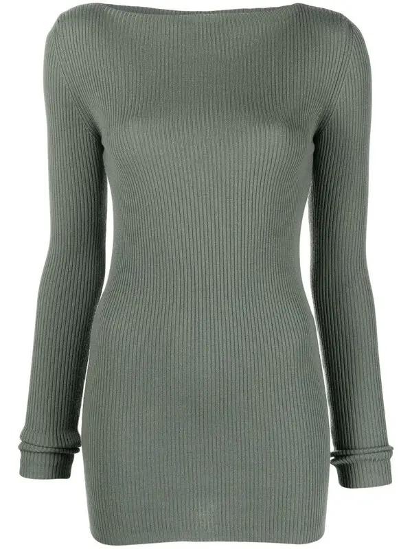 Rick Owens Cut-out-back Cashmere Sweatshirt - Grey