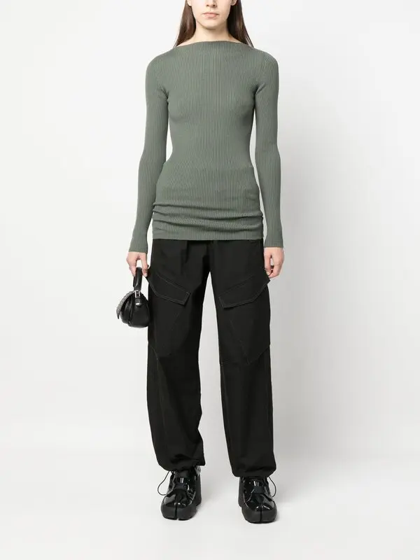 Rick Owens Cut-out-back Cashmere Sweatshirt - Grey