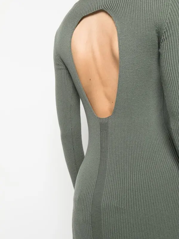 Rick Owens Cut-out-back Cashmere Sweatshirt - Grey