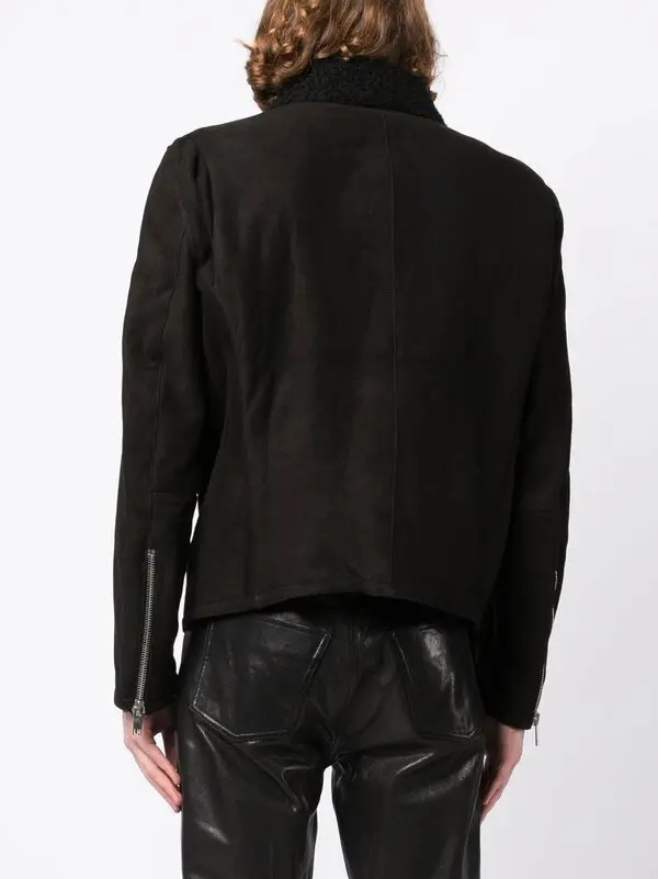 LES HOMMES Suede Biker Jacket
