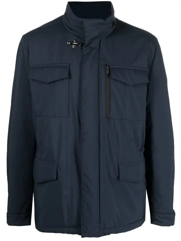 FAY Multiple-pocket Zip-up Jacket - Blue