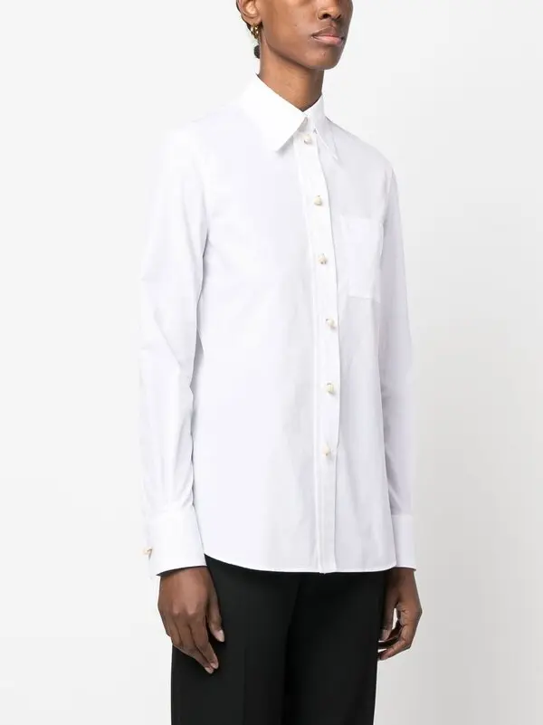 LANVIN Point-collar Cotton Shirt
