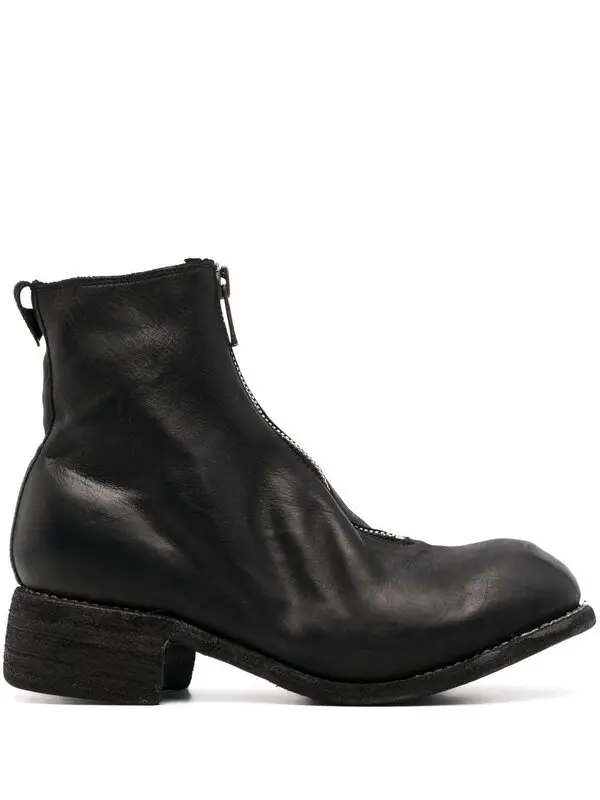 Guidi Front-zip 50mm Leather Boots