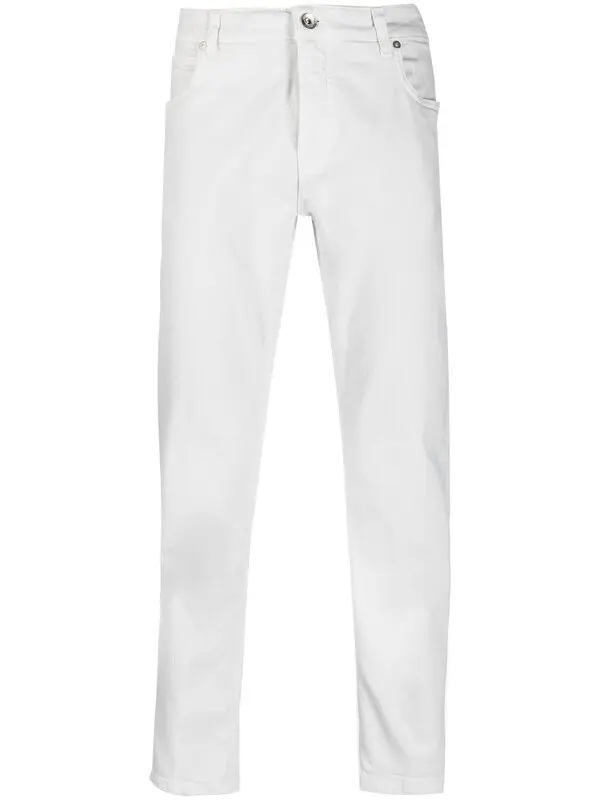 Eleventy Mid-rise Straight-leg Trousers - Grey