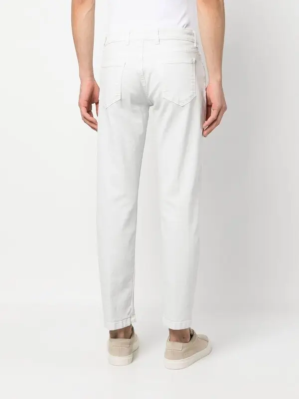 Eleventy Mid-rise Straight-leg Trousers - Grey