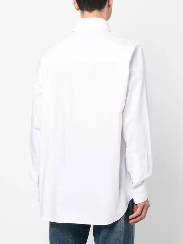 DIESEL® Embroidered-logo Detail Shirt - White