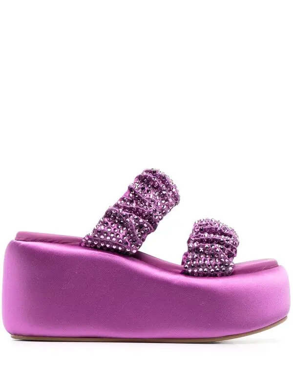 LE SILLA Aiko 85mm Embellished Sandals - Purple