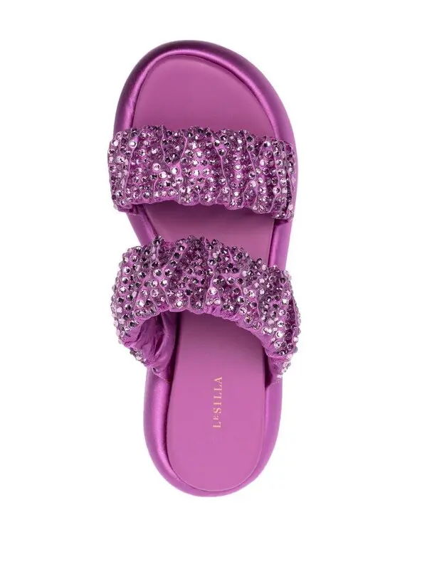 LE SILLA Aiko 85mm Embellished Sandals - Purple
