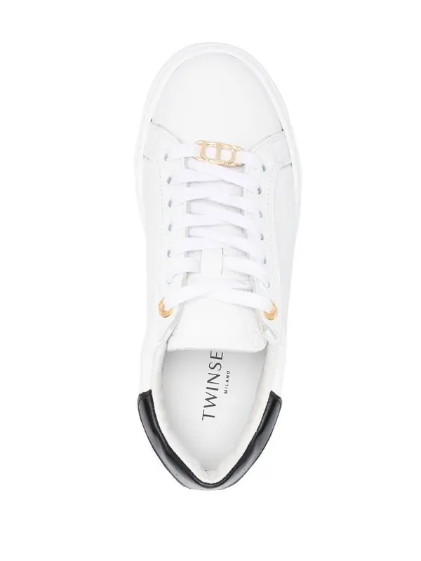 TWINSET Leather Platform Sneakers