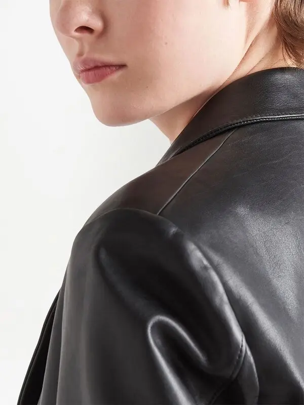 Prada Single-breasted Leather Jacket