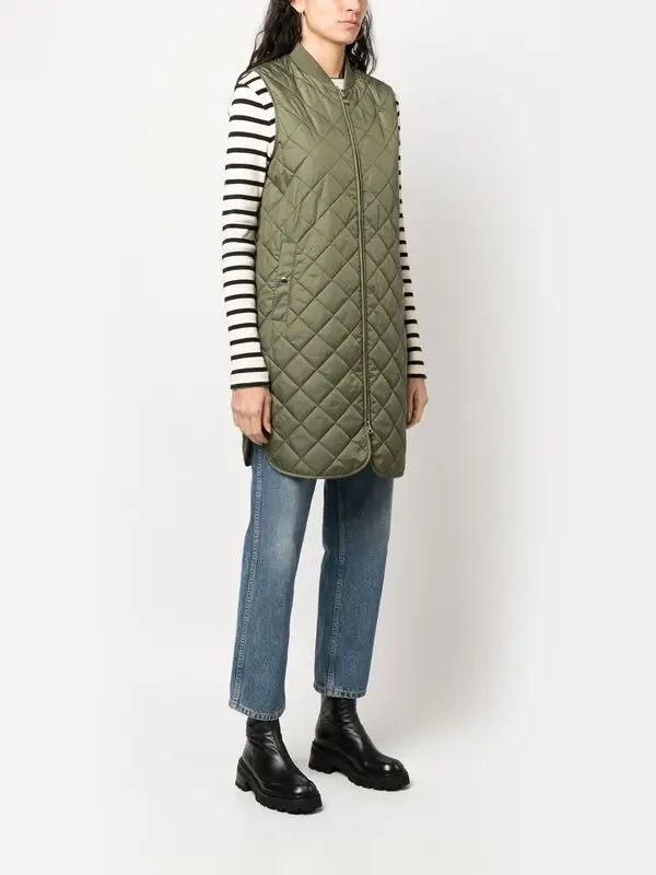 Geox Asheely Quilted Gilet - Green