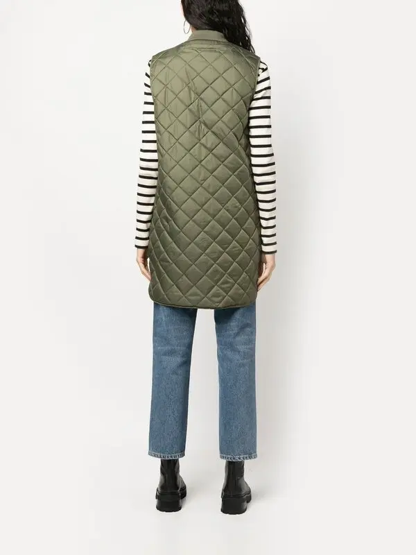 Geox Asheely Quilted Gilet - Green