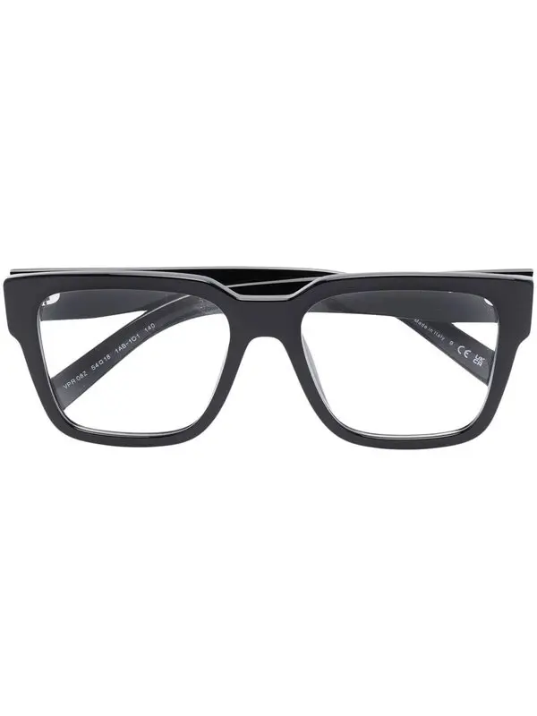 Prada Square-frame Glasses - Black