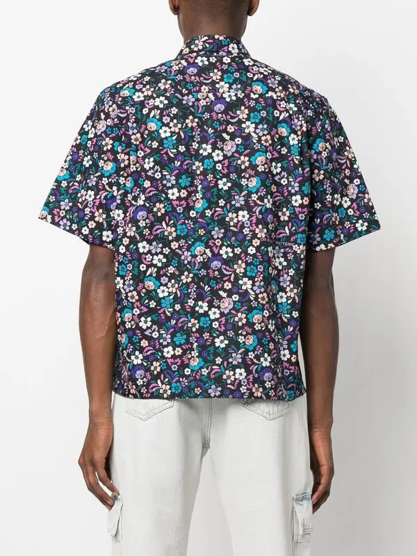 Off-White Flowers Summer Cotton Shirt