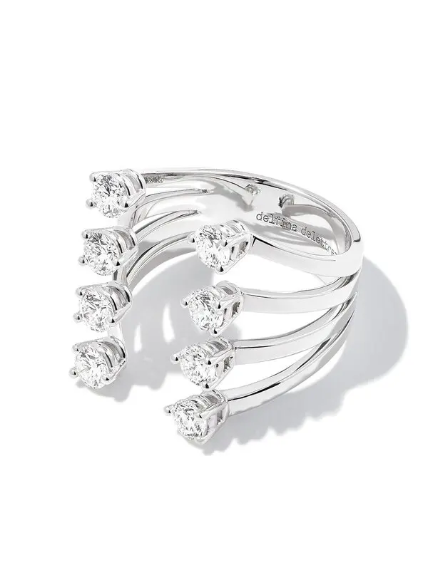 Delfina Delettrez 18kt White Gold Diamond Ring