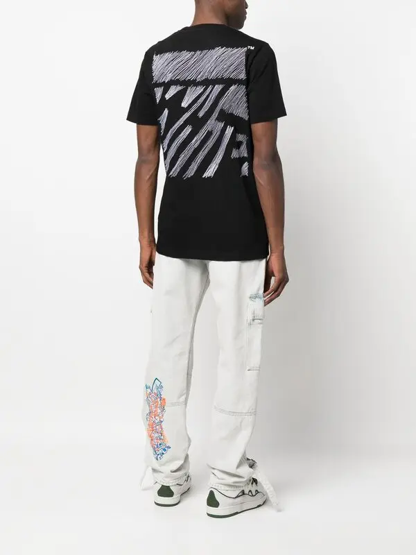 Off-White Scribble Diag Printed T-shirt - Black