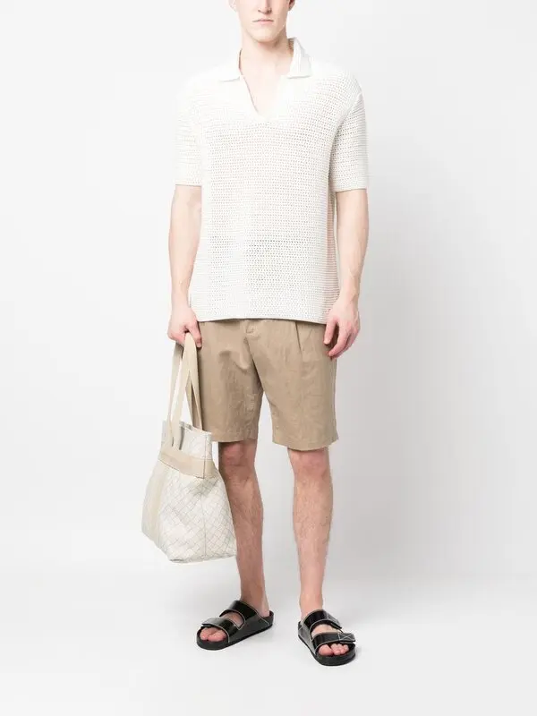 Orlebar Brown Batten Crochet Polo Shirt - Neutrals