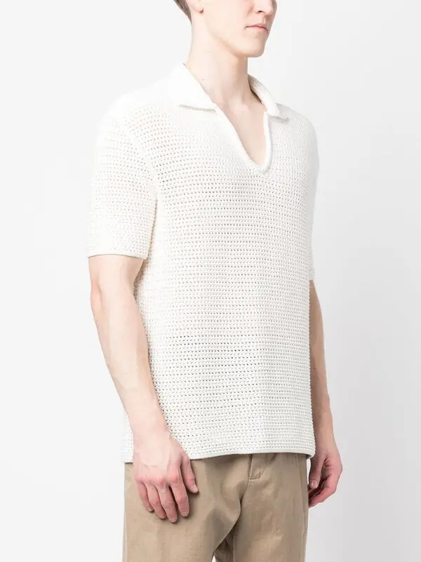 Orlebar Brown Batten Crochet Polo Shirt - Neutrals