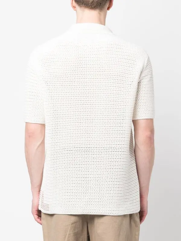 Orlebar Brown Batten Crochet Polo Shirt - Neutrals