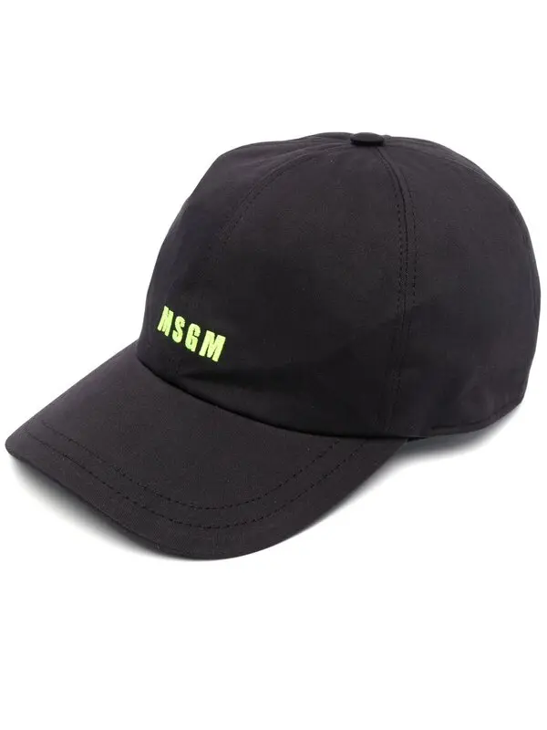 MSGM Logo-embroidered Baseball Cap - Black