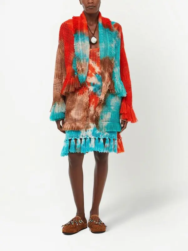 Alanui California Dreaming Tie-dye Cardigan - Orange