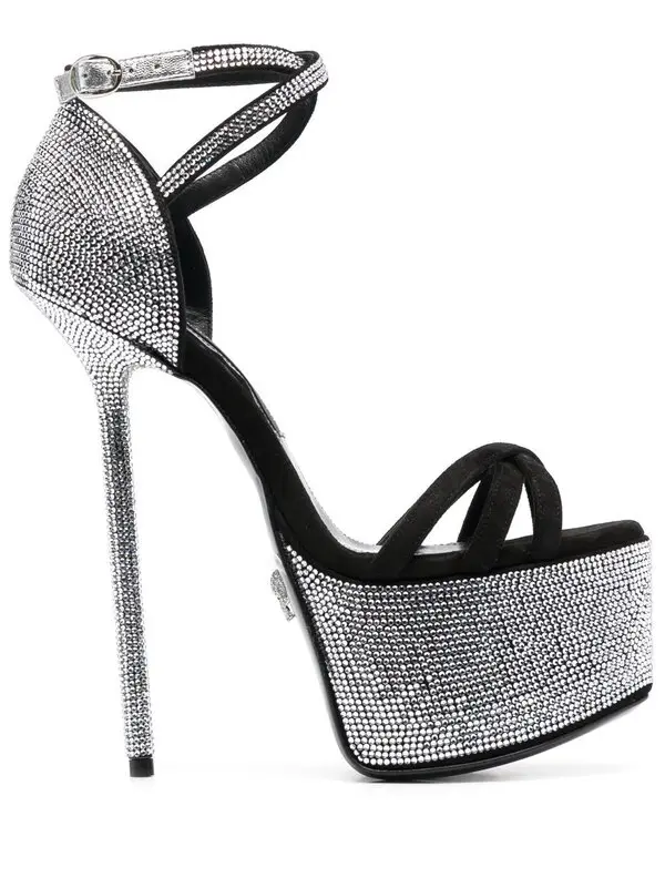 Philipp Plein 160mm Crystal-embellished Platform Sandals