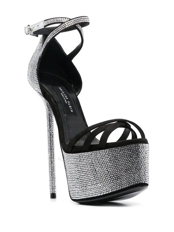 Philipp Plein 160mm Crystal-embellished Platform Sandals
