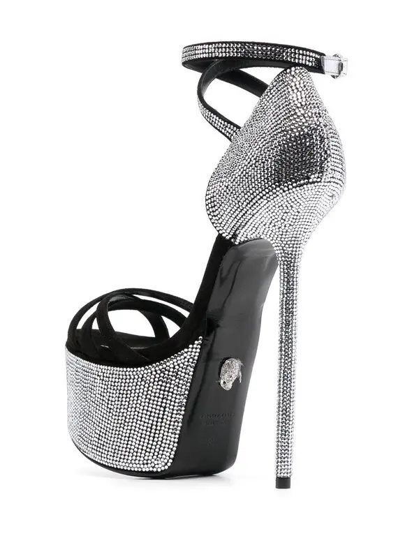 Philipp Plein 160mm Crystal-embellished Platform Sandals