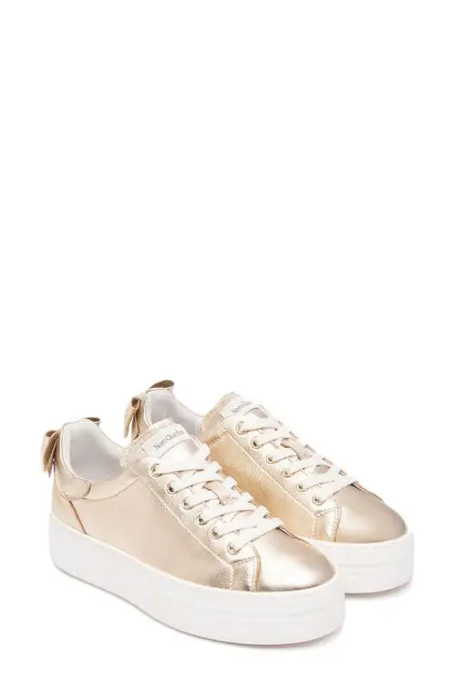 NEROGIARDINI Bow Platform Sneakers - Gold