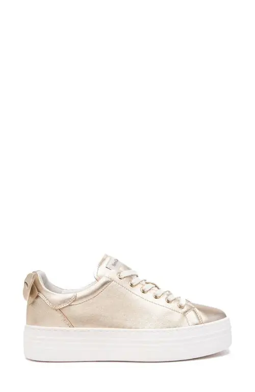 NEROGIARDINI Bow Platform Sneakers - Gold