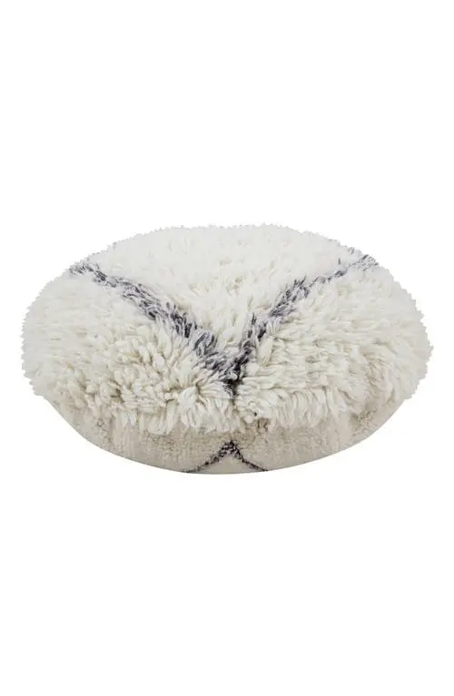 LORENA CANALS Berber Soul Washable Wool Pouf - Green Tones