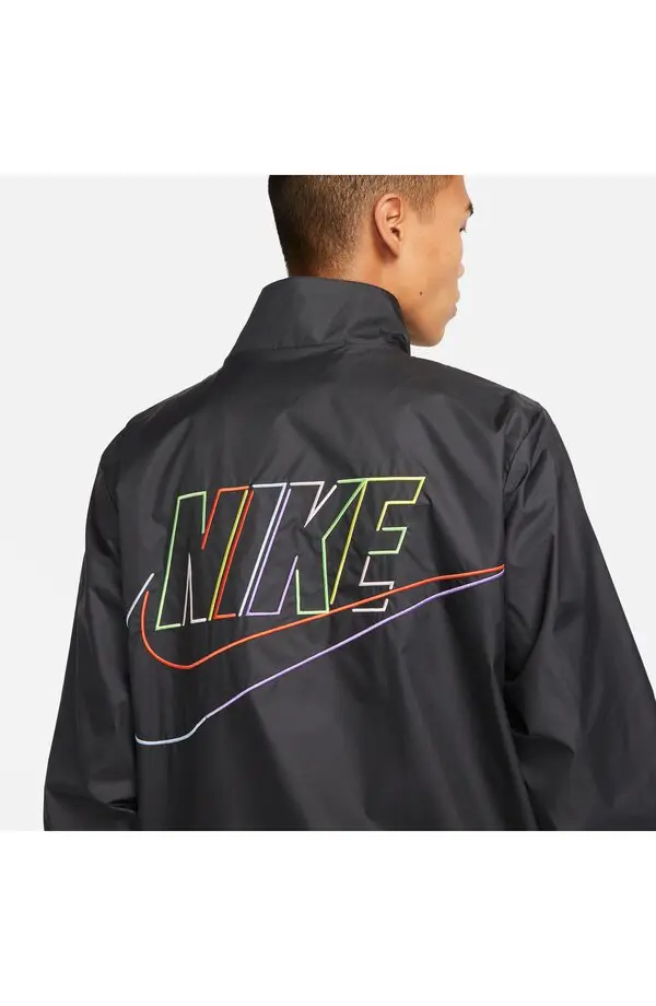 Nike Club Water Resistant Woven Jacket - Black/ White