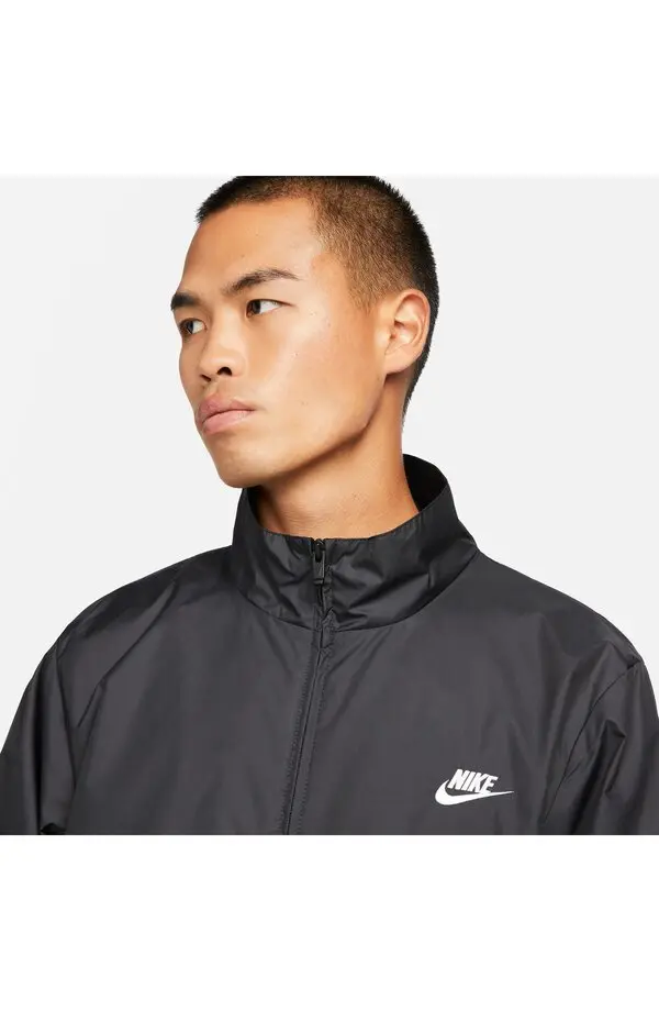 Nike Club Water Resistant Woven Jacket - Black/ White