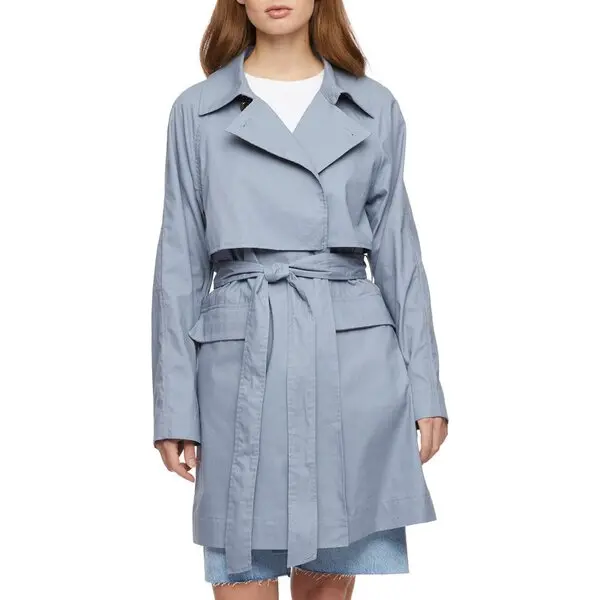 Bernardo Cotton Twill Trench Coat