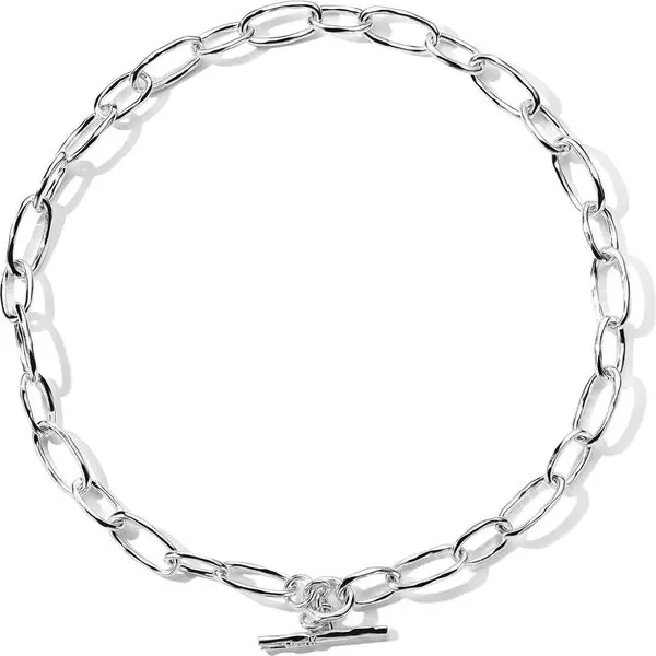 Ippolita Classico Faceted Oval Link Necklace - Silver