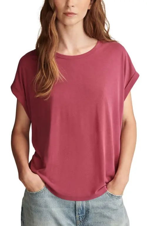 Lucky Brand Sandwash Dolman T-shirt - Violet Quartz