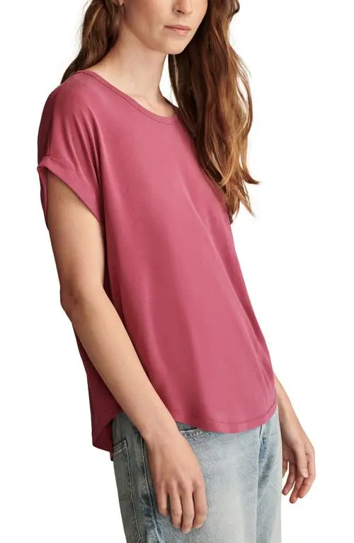 Lucky Brand Sandwash Dolman T-shirt - Violet Quartz