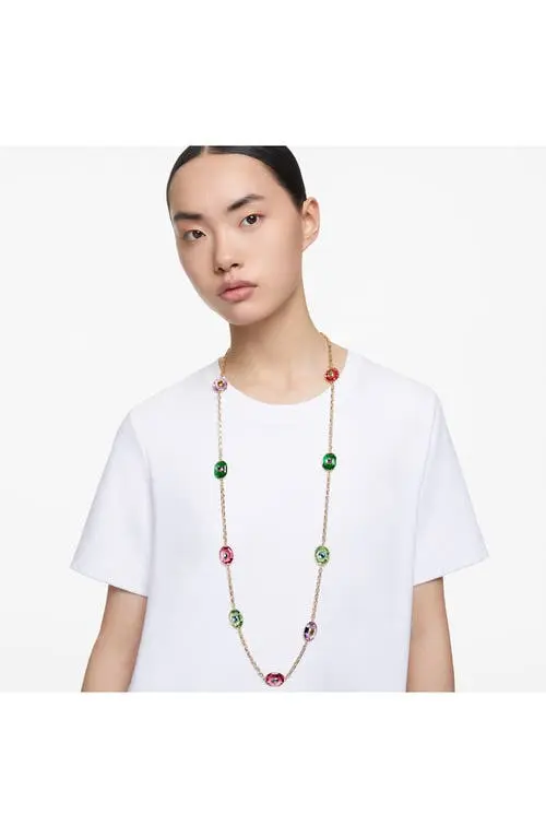 SWAROVSKI Chroma Crystal Station Necklace