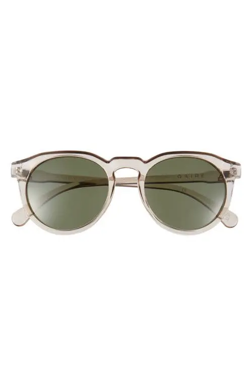 AIRE Nucleus 52mm Polarized Round Sunglasses - Grey/green Mono Polar