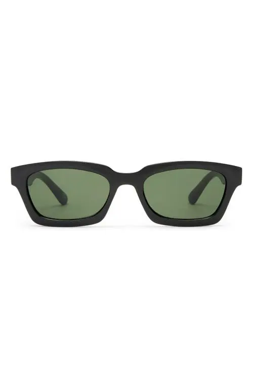 AIRE Sculptor 50mm Rectangular Sunglasses - Shiny Black
