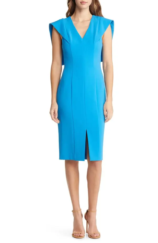 Black Halo Maxon Sheath Dress In Candy Blue - 50% Off | Editorialist