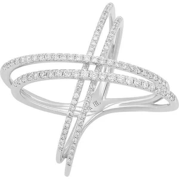 Bony Levy Prism Diamond Crossover Ring