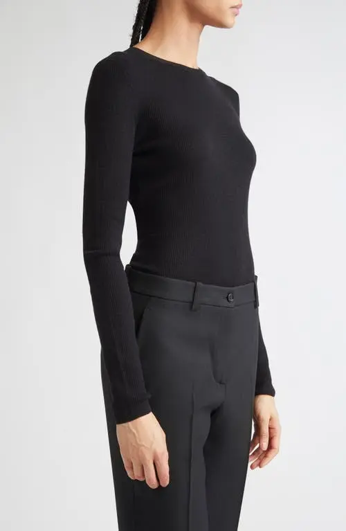 Michael Kors Hutton Cashmere Rib Sweater - Black