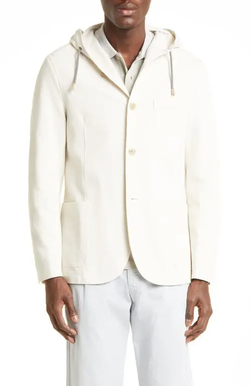 Eleventy Laser Cut Hooded Sport Coat