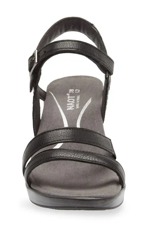 Naot Bounty Strappy Sandals - Soft Black Leather