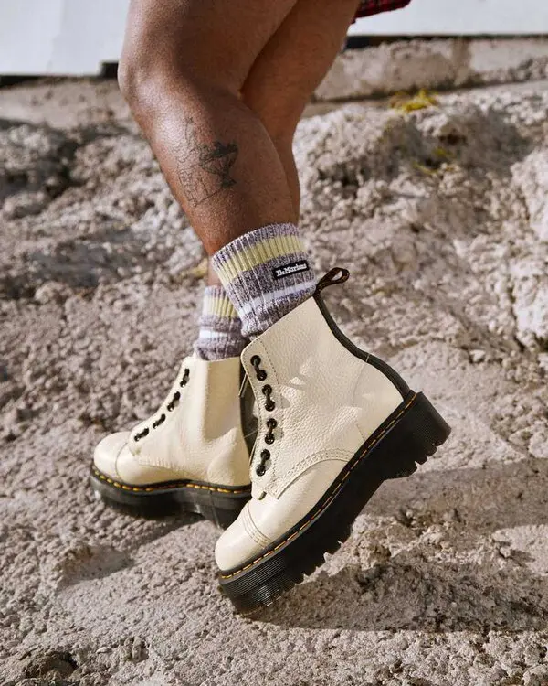 Dr. Martens Sinclair Milled Nappa Leather Platform Boots